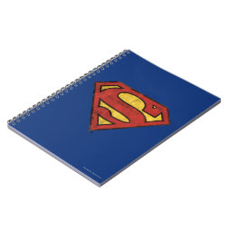 Superman S-Shield | Grunge Black Outline Logo Notebook | Zazzle