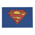 Superman S-Shield | Grunge Black Outline Logo Placemat | Zazzle