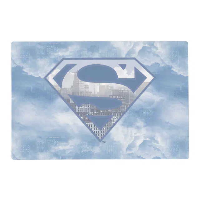 Superman S-Shield | Light Blue City Logo Placemat | Zazzle