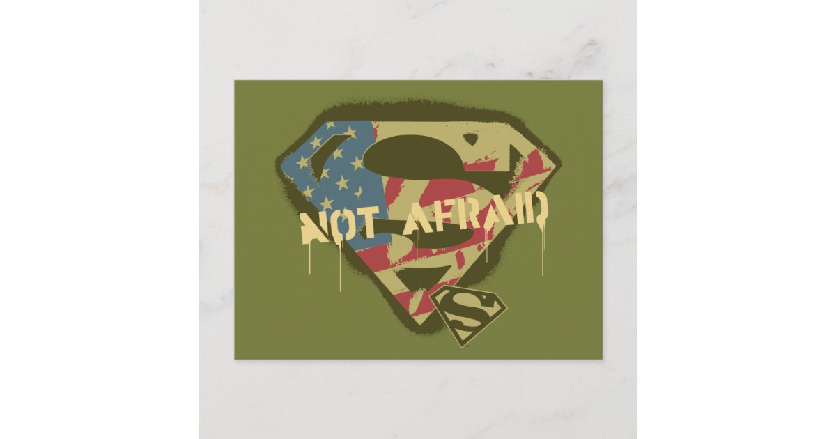Superman S-Shield | Not Afraid Logo Postcard | Zazzle