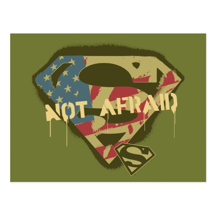 Superman S-Shield | Not Afraid Logo Postcard | Zazzle.com