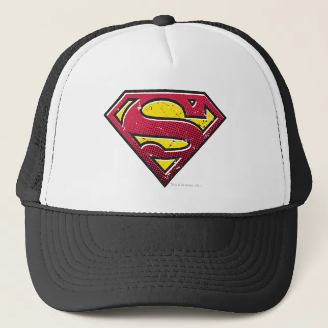 Superman S-Shield | Scratches Logo Trucker Hat | Zazzle