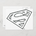 Superman S-Shield | Sideways Grunge Logo Postcard | Zazzle