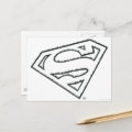 Superman S-Shield | Sideways Grunge Logo Postcard | Zazzle