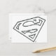 Superman S-Shield | Sideways Grunge Logo Postcard | Zazzle