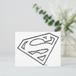 Superman S-Shield | Sideways Grunge Logo Postcard | Zazzle