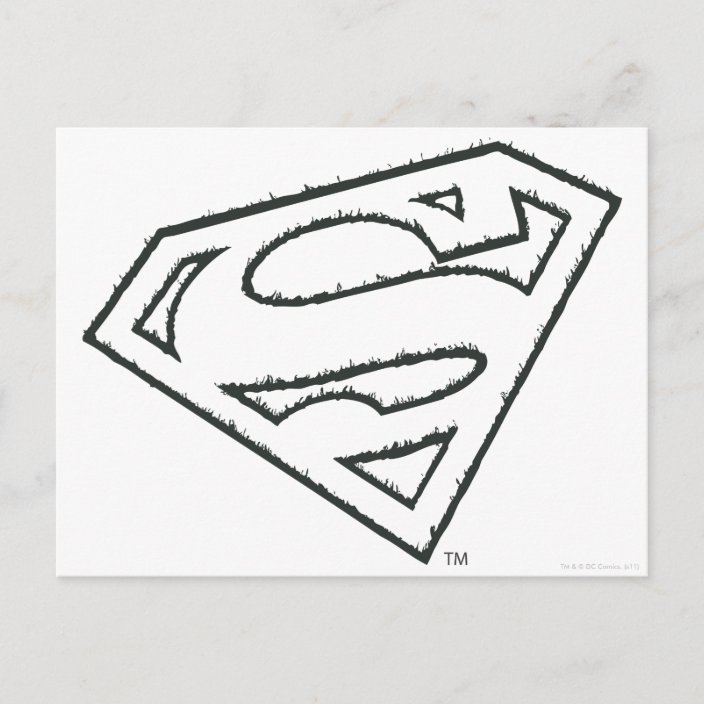 Superman S-Shield | Sideways Grunge Logo Postcard | Zazzle.com