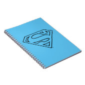 Superman S-Shield | Simple Black Outline Logo Notebook | Zazzle