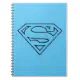 Superman S-Shield | Simple Black Outline Logo Notebook | Zazzle