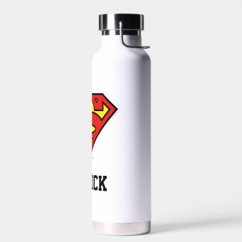 Superman S-Shield | Superman Logo | Add Your Name Water Bottle | Zazzle