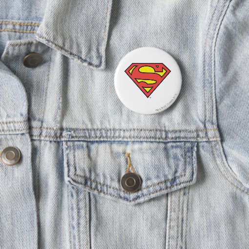 Superman S-Shield | Superman Logo Button | Zazzle
