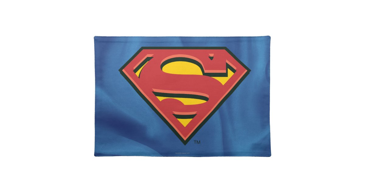 Superman S-Shield | Superman Logo Cloth Placemat | Zazzle