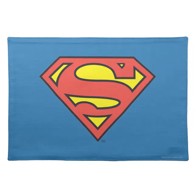 Superman S-Shield | Superman Logo Cloth Placemat | Zazzle