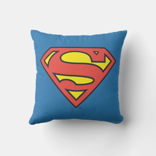Superman S-Shield | Superman Logo Throw Pillow | Zazzle