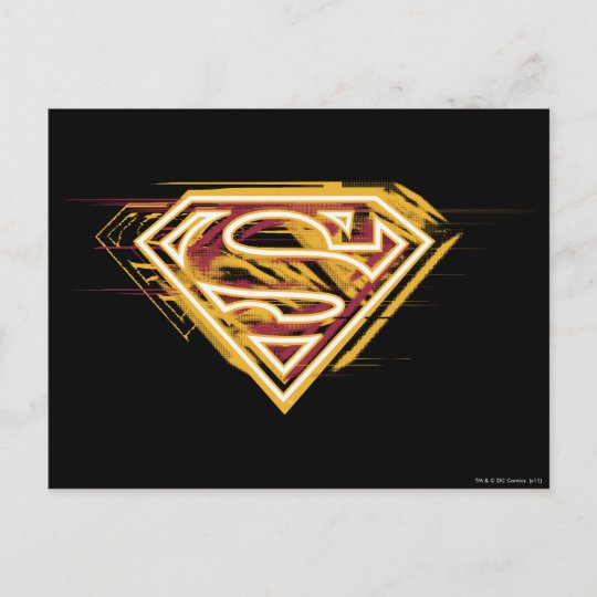 Superman S-Shield | Yellow and Red Logo Postcard | Zazzle.com