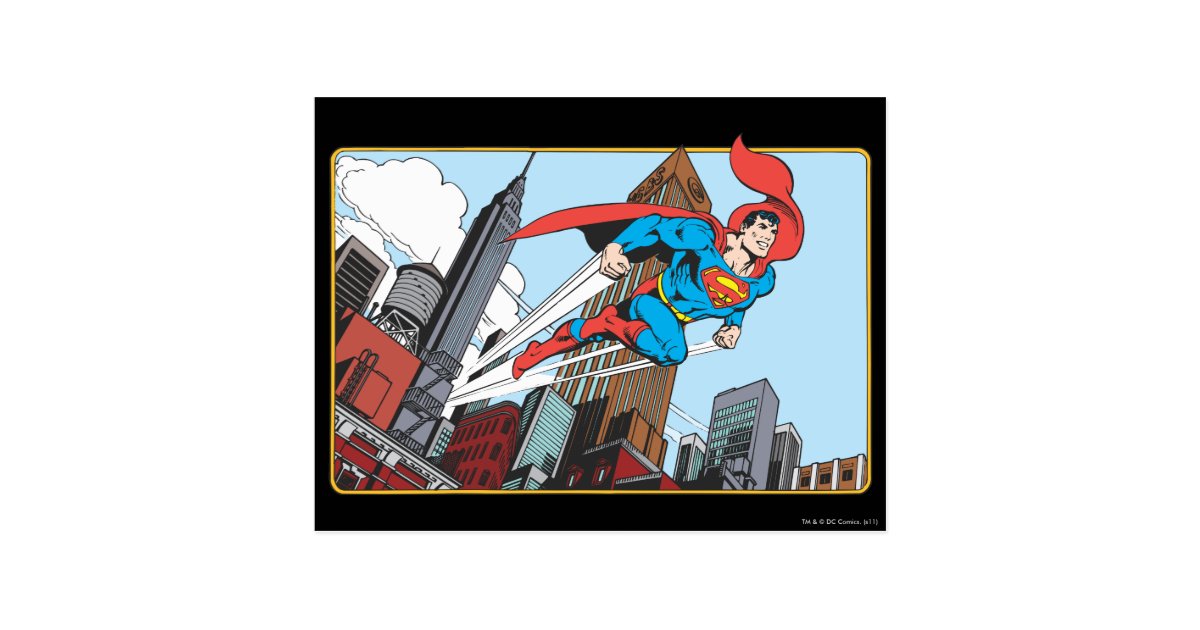 Superman & Skyscrapers Postcard | Zazzle.com