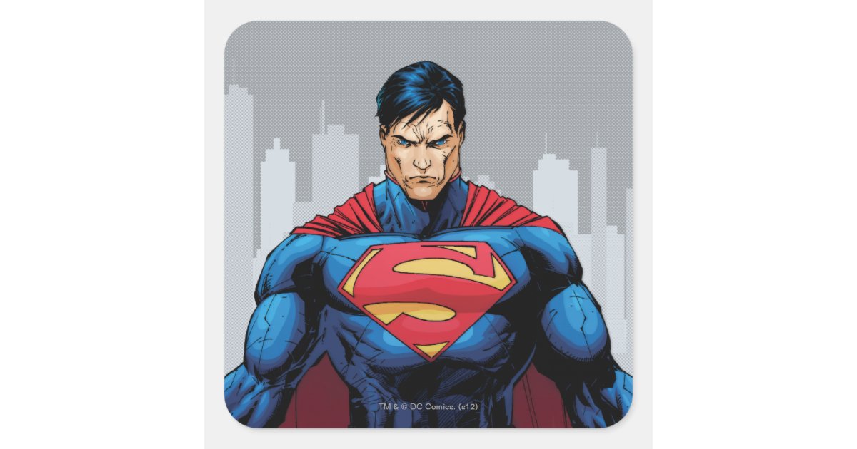 Superman Standing Square Sticker | Zazzle