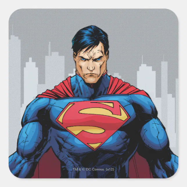 Superman Standing Square Sticker | Zazzle