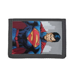 Superman Standing Tri-fold Wallet | Zazzle