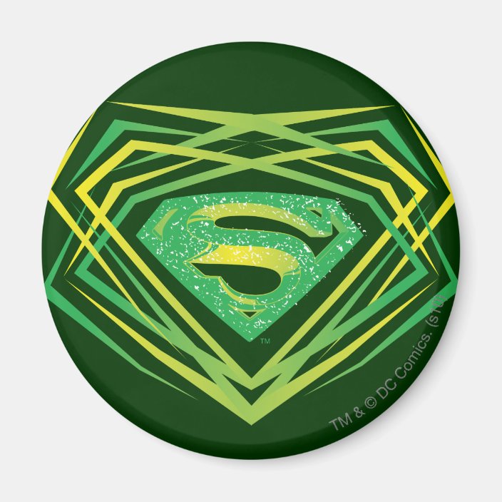 Superman Stylized | Green Decorative Logo Magnet | Zazzle.com