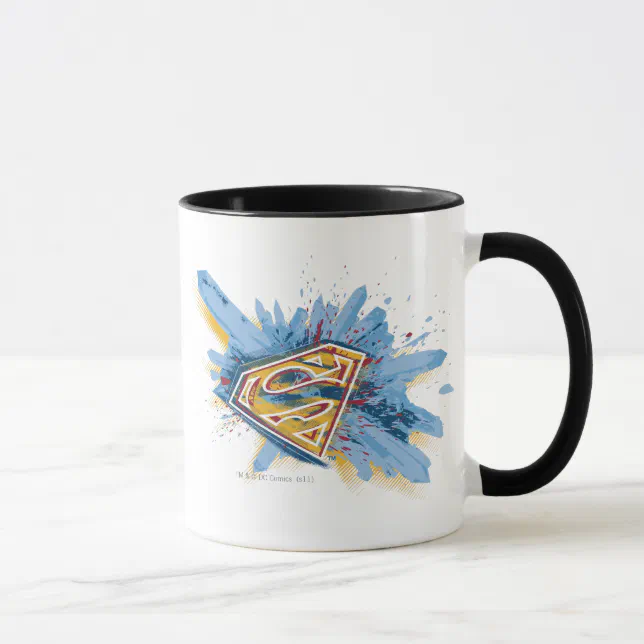 Superman Stylized | Splash Logo Mug | Zazzle