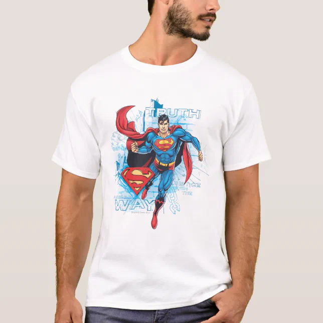Superman with Logo T-Shirt | Zazzle