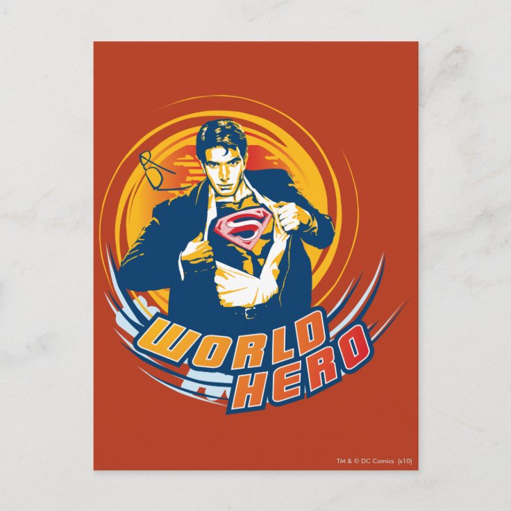 Superman World Hero Postcard | Zazzle