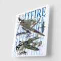 Supermarine Spitfire Square Wall Clock | Zazzle