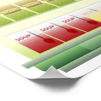 Supermarket Goods Shelf Poster | Zazzle