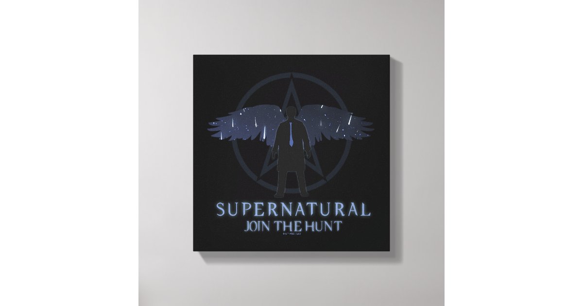 Supernatural Castiel Falling Stars Graphic Canvas Print | Zazzle