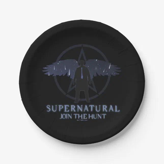 Supernatural Castiel Falling Stars Graphic Paper Plates | Zazzle