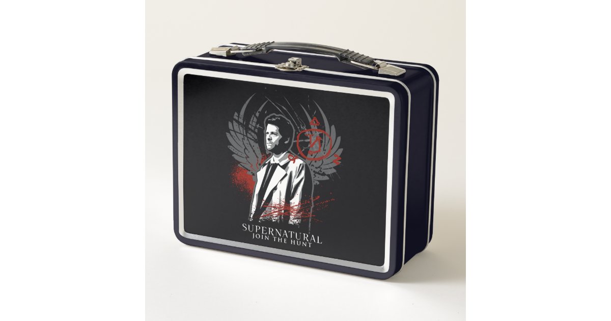 Supernatural Castiel Graffiti Graphic Metal Lunch Box | Zazzle