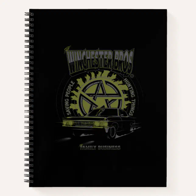 Supernatural "The Winchester Bros" Car Graphic Notebook | Zazzle
