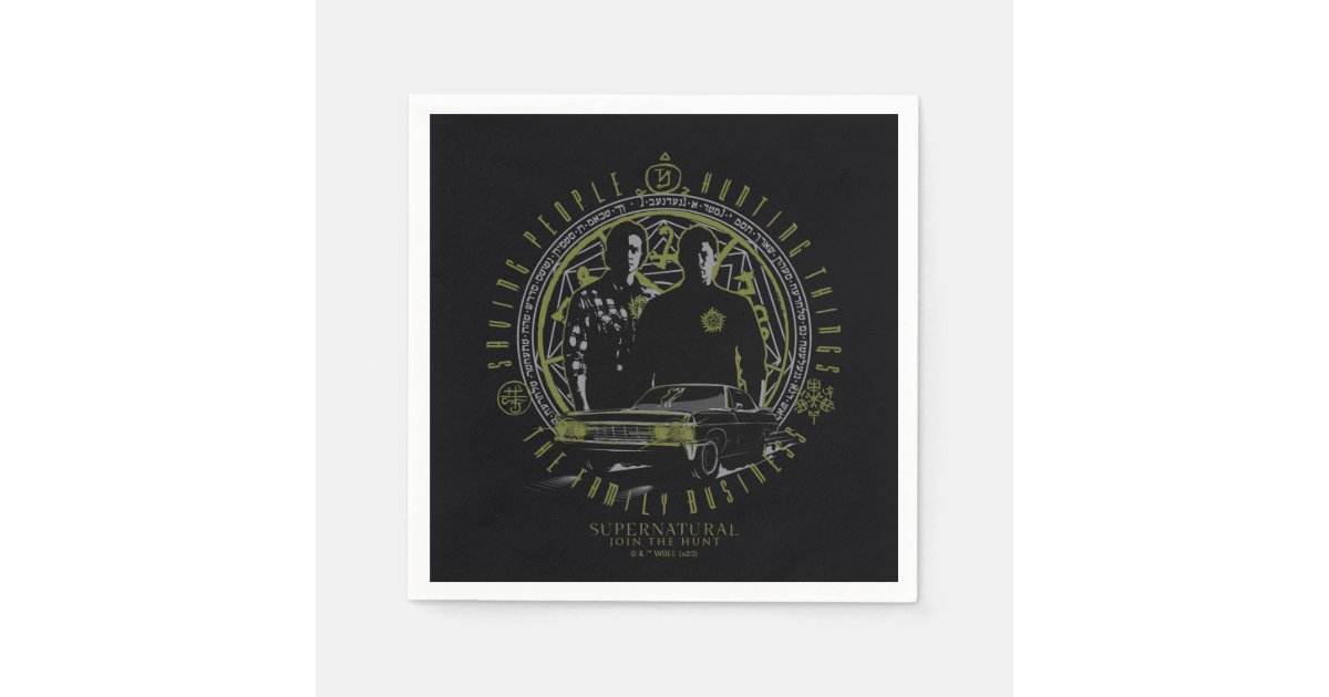 Supernatural Winchester Brothers Family Business Napkins | Zazzle