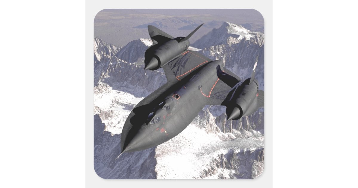 Supersonic Fighter Jet Square Sticker | Zazzle