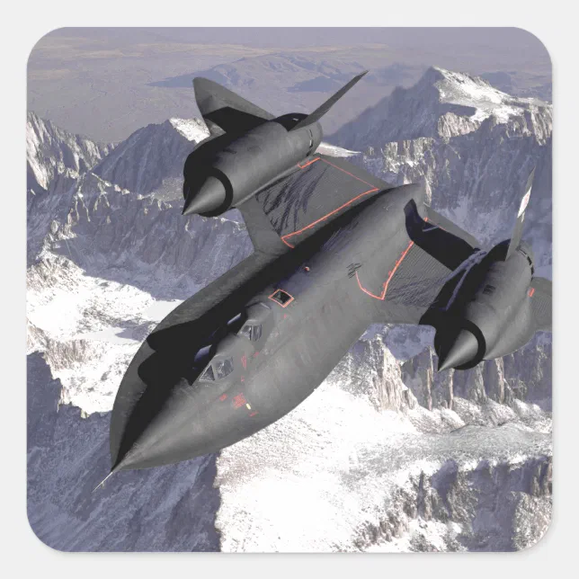Supersonic Fighter Jet Square Sticker | Zazzle