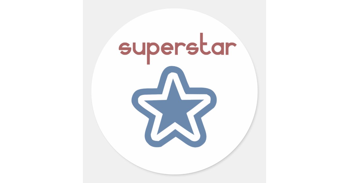 SUPERSTAR CLASSIC ROUND STICKER | Zazzle