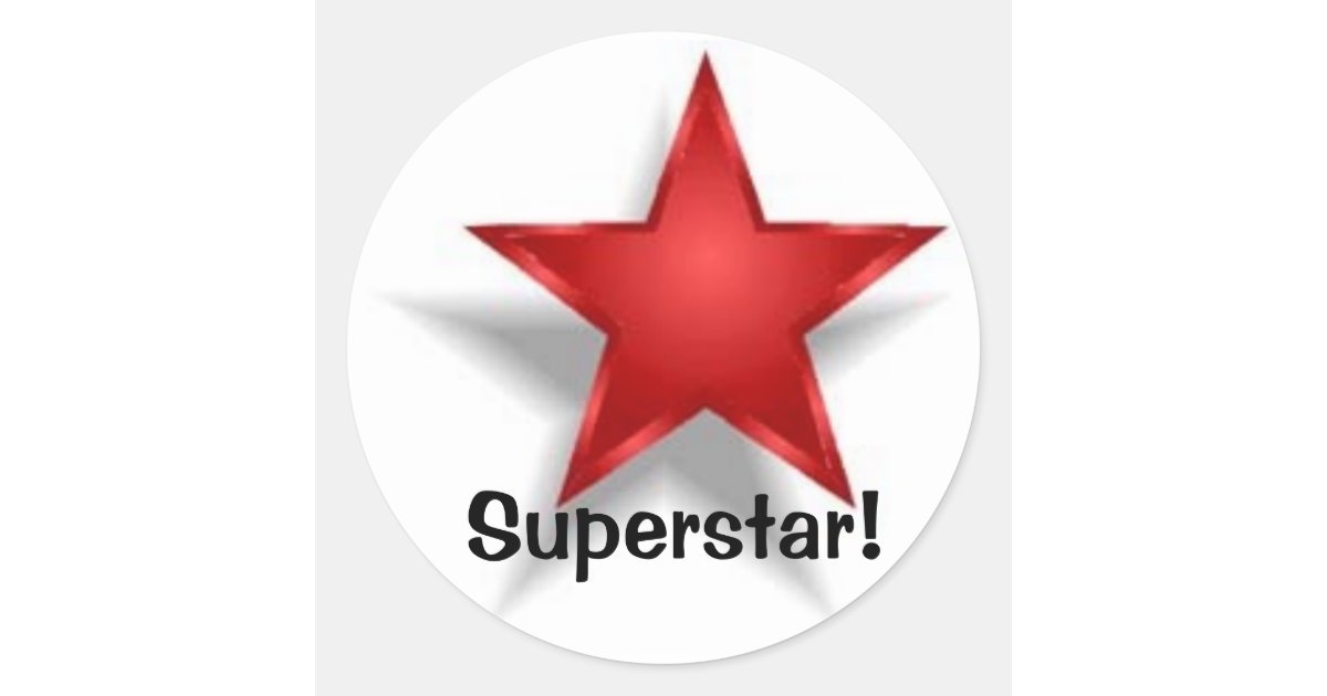 Superstar! Classic Round Sticker | Zazzle