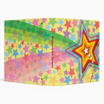 Superstar Rainbow Photo Album / Scrapbook Binder | Zazzle