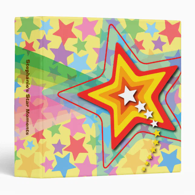 Superstar Rainbow Photo Album / Scrapbook Binder | Zazzle