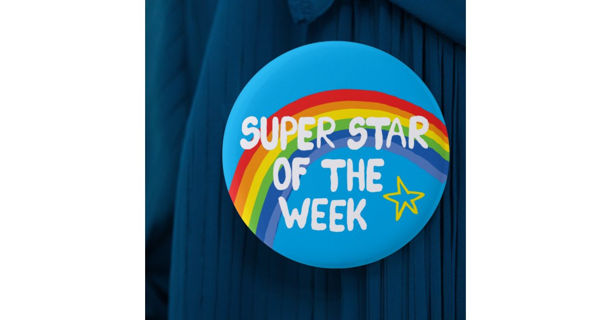 Superstar star pupil of the week amazing student button | Zazzle