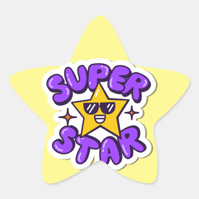 superstar star sticker | Zazzle