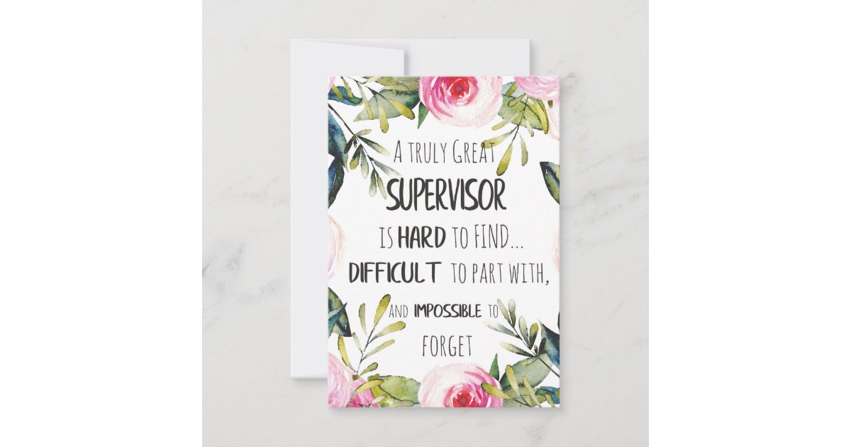 Supervisor Appreciation Thank you Quote Boss | Zazzle