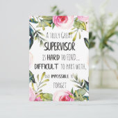 Supervisor Appreciation Thank you Quote Boss | Zazzle