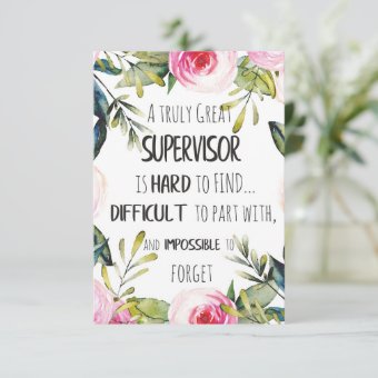 Supervisor Appreciation Thank you Quote Boss | Zazzle