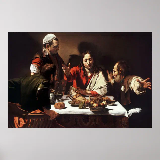 Supper at Emmaus Caravaggio analysis Poster | Zazzle