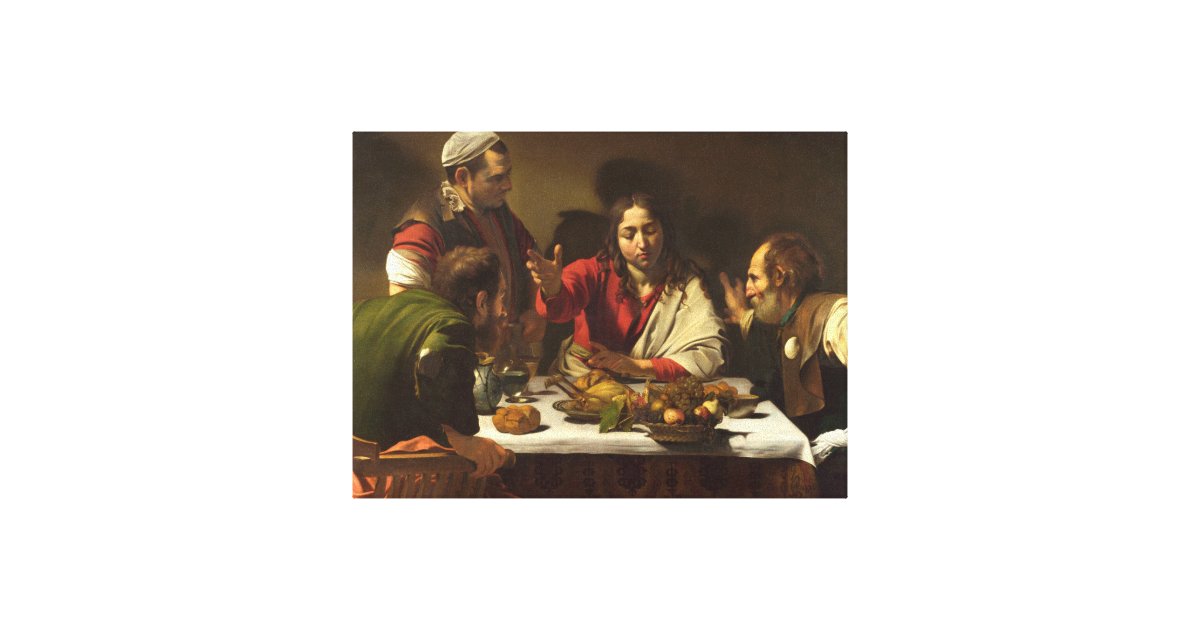 Supper At Emmaus - Caravaggio Canvas Print | Zazzle