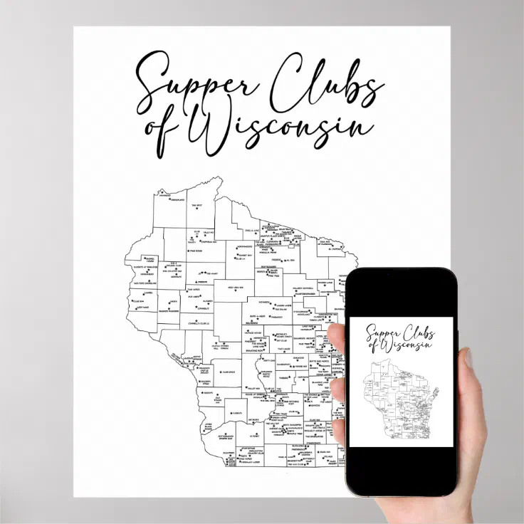 Supper Clubs of Wisconsin Poster | Zazzle