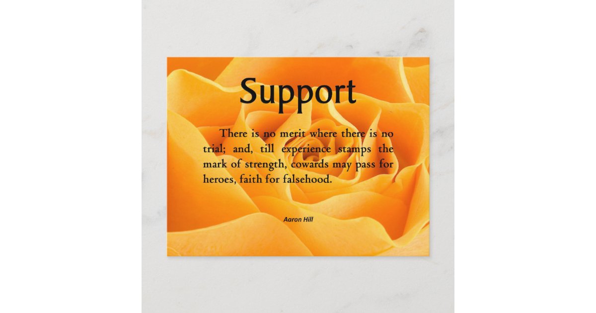 Support and Strength Postcard | Zazzle