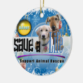 SUPPORT ANIMAL RESCUE CHRISTMAS ORNAMENT | Zazzle
